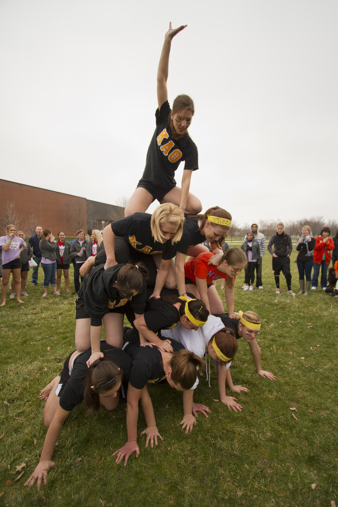 The Human Pyramid Team Building Game - Active Outdoors